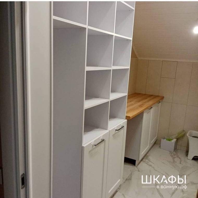Шкаф для стиральной машины в ванную