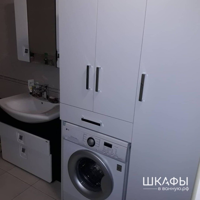 Шкаф для стиральной машины в ванную